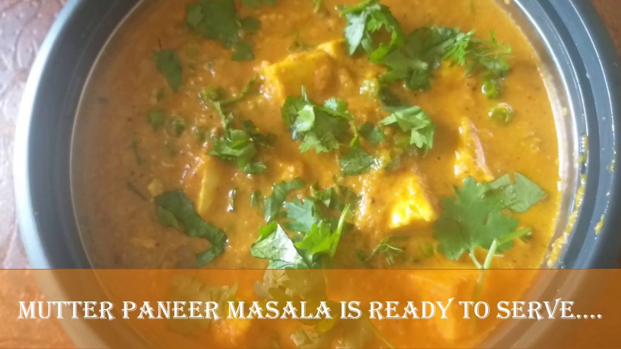 Mutter Paneer Masala | Simple Recipe | HOMEMADE - YouTube