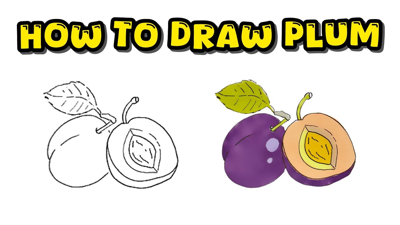 How to Draw a Ripe Plum Quickly and Easily – Drawing Practice for All ...