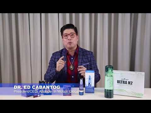 CEO Dr. Eduardo Cabantog introducing AIM Global’s newest product line ...