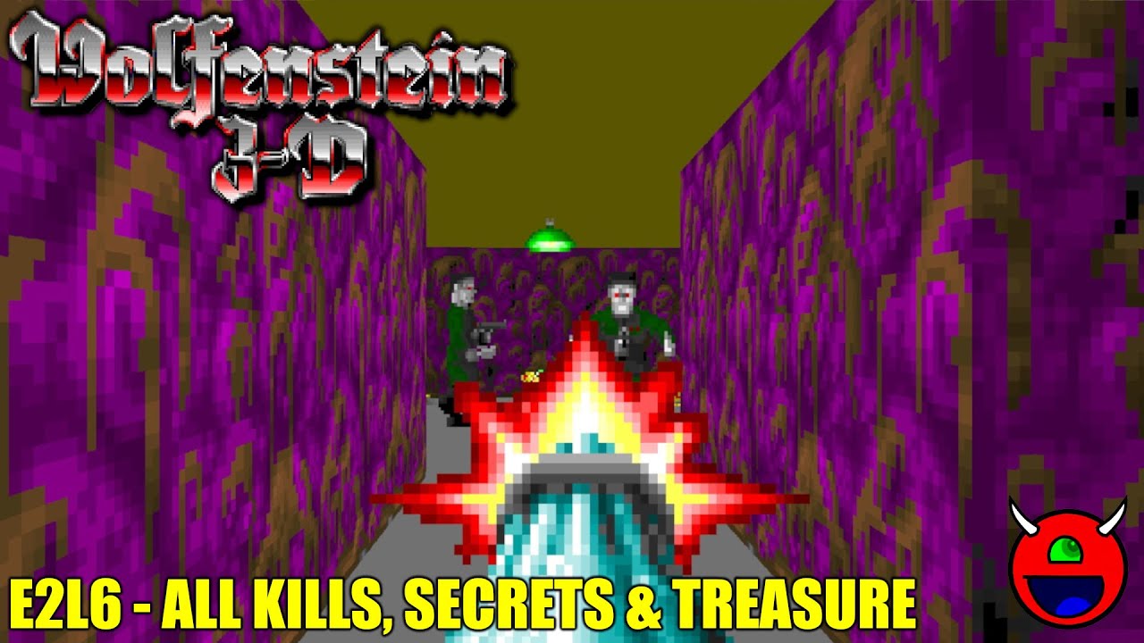 Wolfenstein 3D (ECWolf) - E2L6 - 100% No Commentary - YouTube