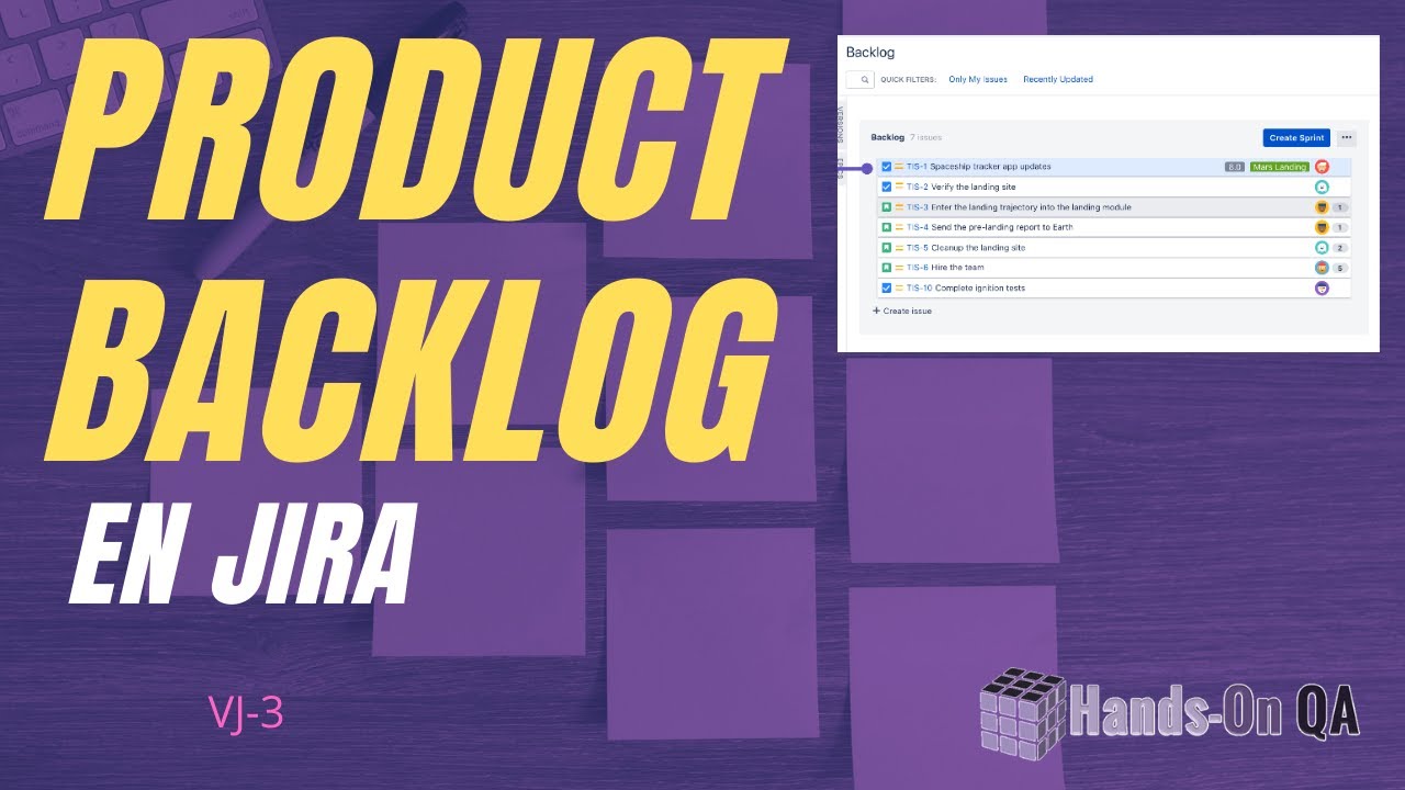 Crear Product Backlog - Jira, Hands-on QA, VJ-3. - YouTube
