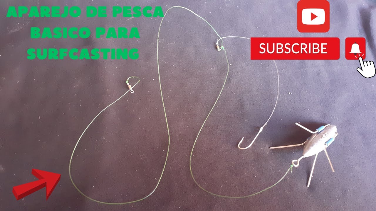COMO HACER APAREJO de PESCA BASICO para SURFCASTING - YouTube