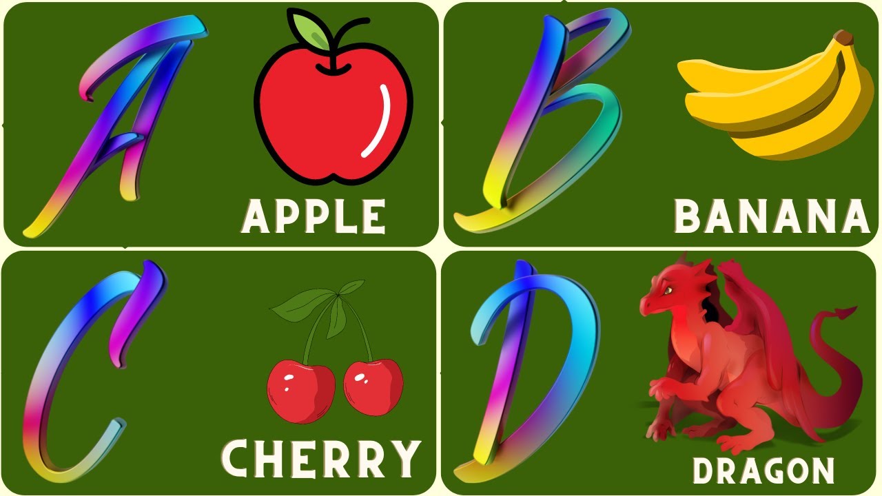 Learn Alphabet A to Z Alphabets For Kids | ABC Preschool Book Learning ...