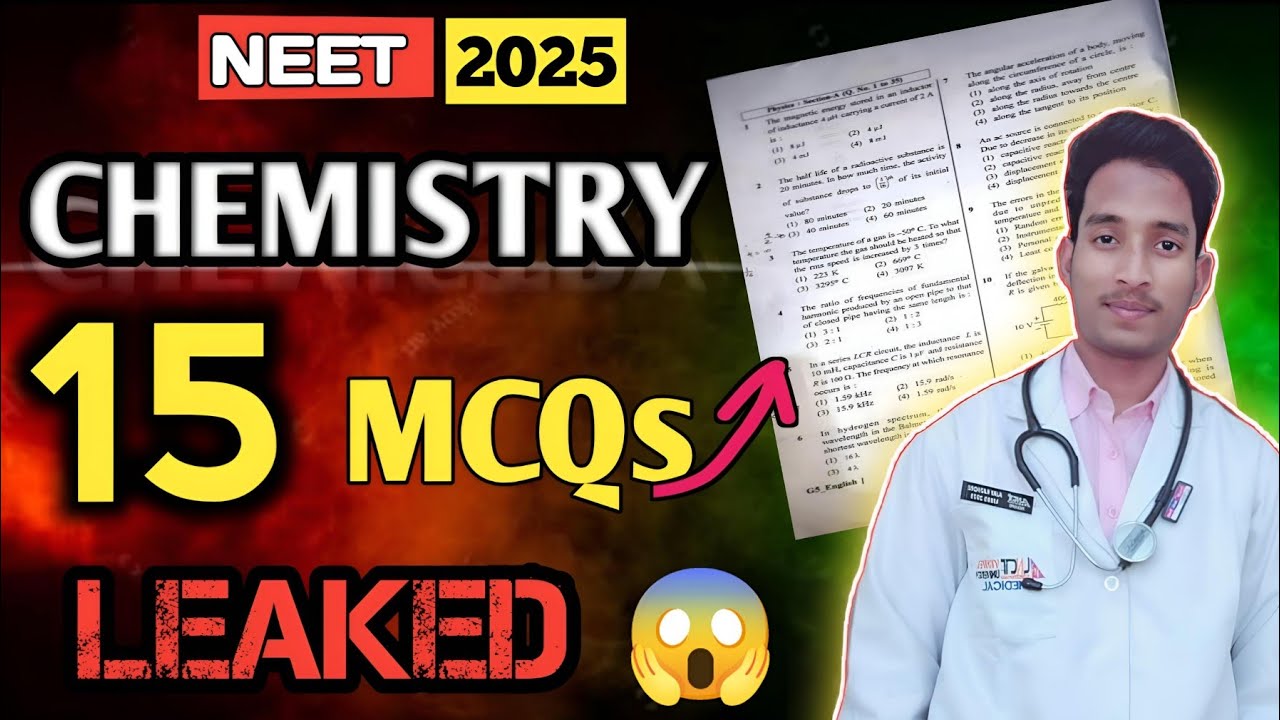 Chemistry 15 MCQs Leaked ‼️😱 | How to score 60 Marks in Chemistry| Last ...