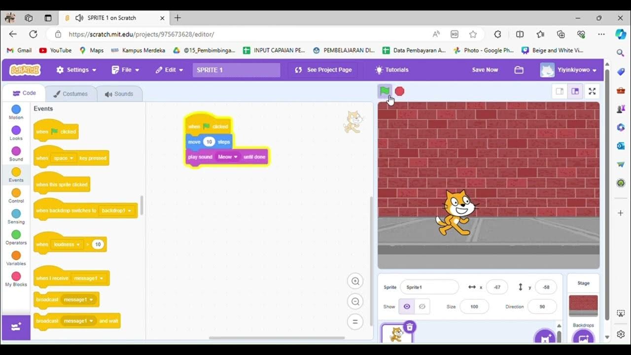 Pertemuan 1 Kelas 7 Algoritma dan Pemrograman - Mengenal Scratch - YouTube