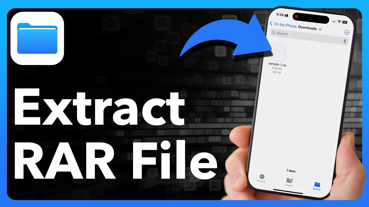 How To Open Or Extract RAR File On iPhone - YouTube