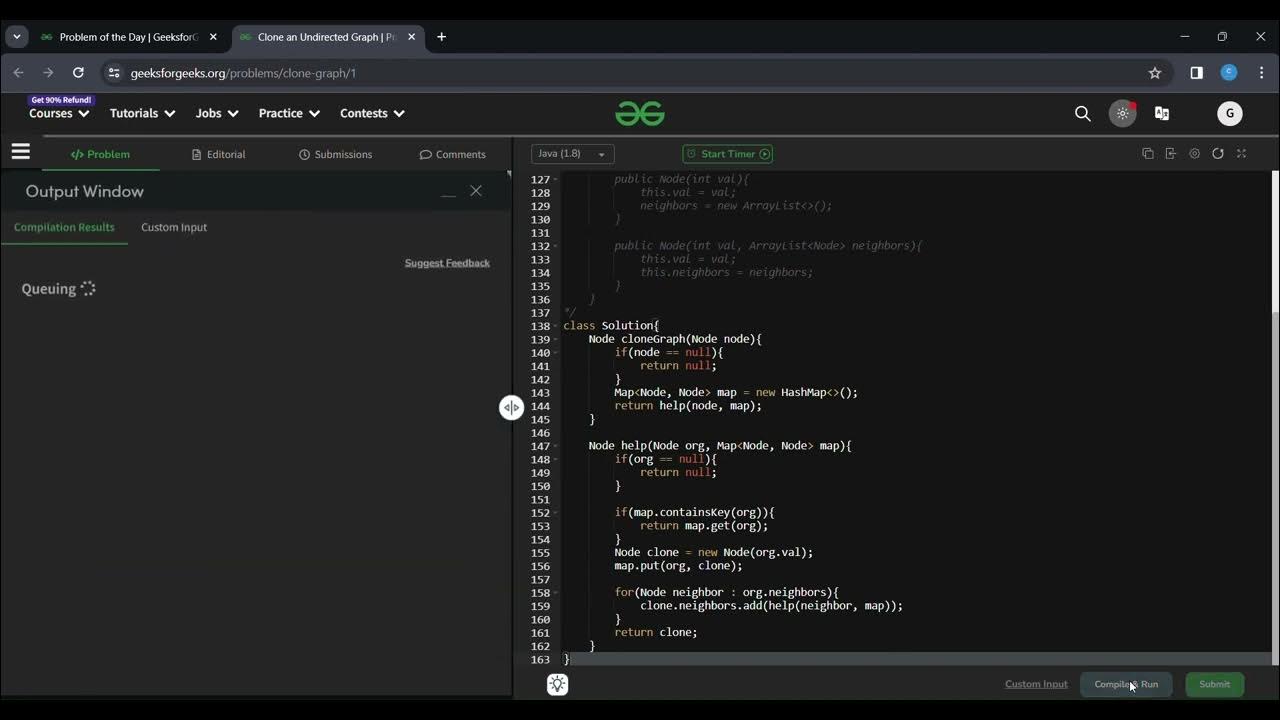 Clone an Undirected Graph | 13-02-2024 | GFG | POTD | JAVA ...
