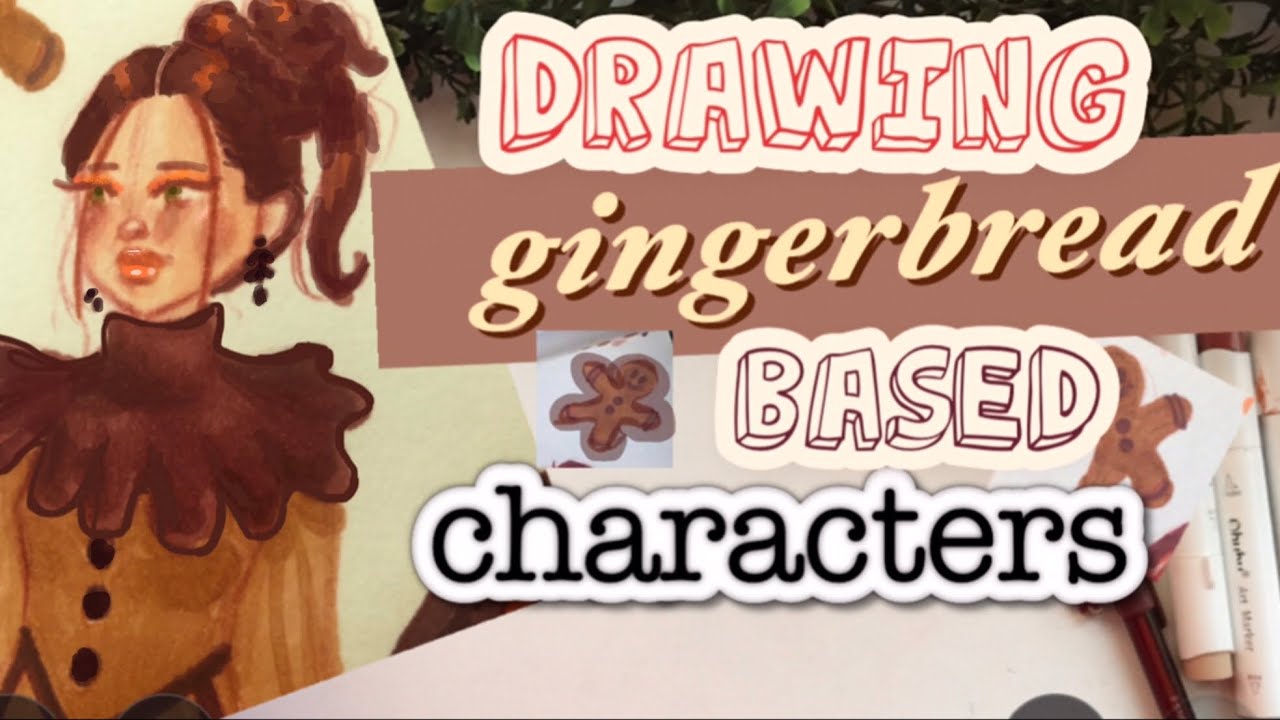 🤎Drawing Gingerbread girl and dark choco princess 👸// Draw with me ️ ...