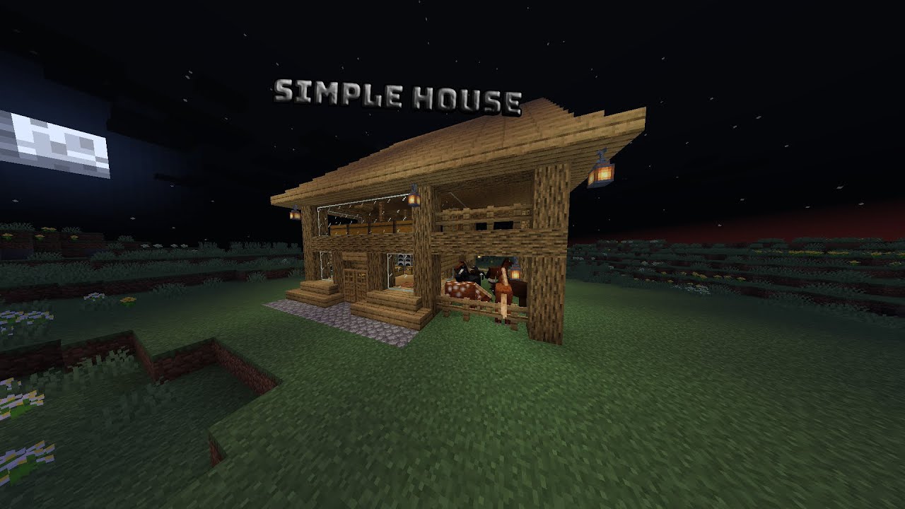 Minecraft Easy House Tutorial - YouTube