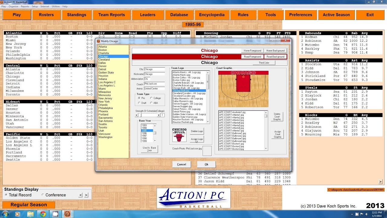 Action PC How to load Basketball Photos, Courts, & Logos - YouTube
