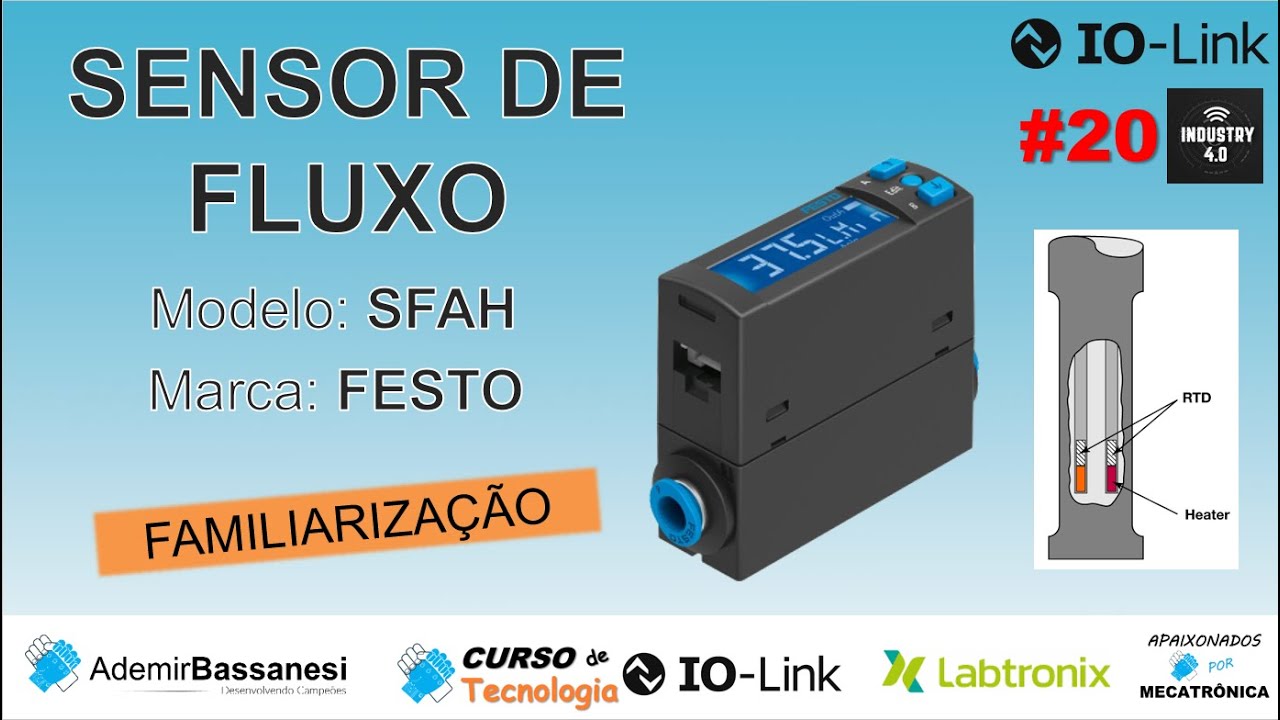 SENSOR DE FLUXO FESTO SFAH 200U M8 - FAMILIARIZAÇÃO - YouTube