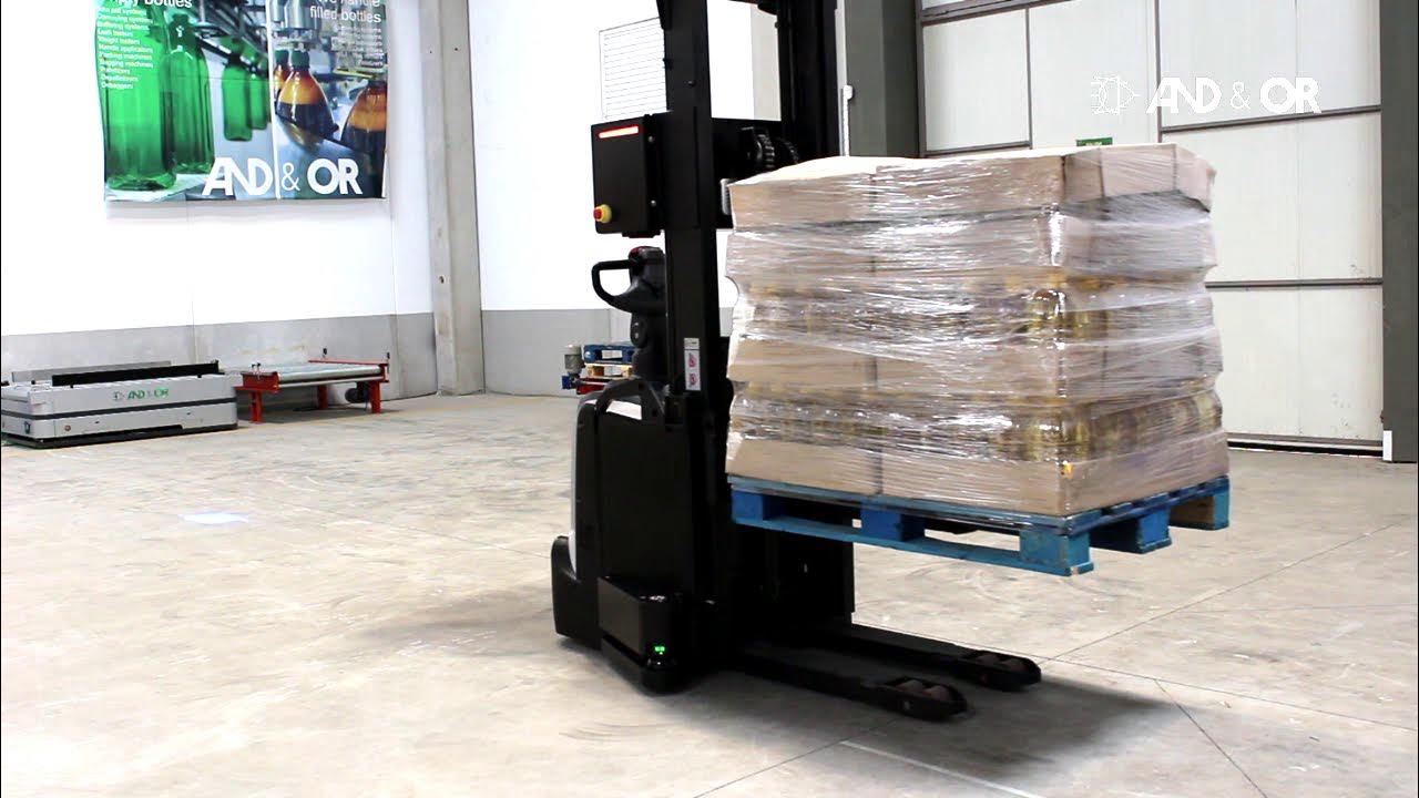 AND&OR Forklift Automatic Mobile Robot (AMR) - F series - YouTube