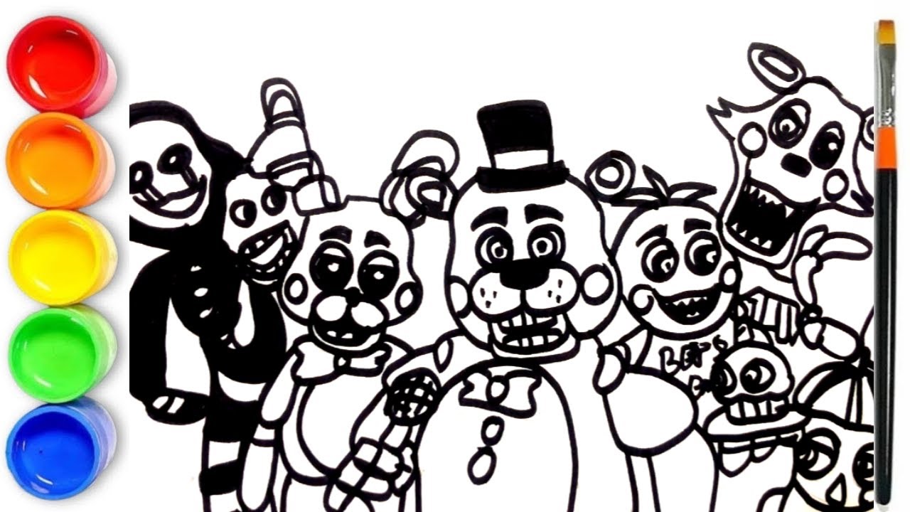 How to draw Five Nights at Freddy's Toy Animatronics | FNAF Toy ...