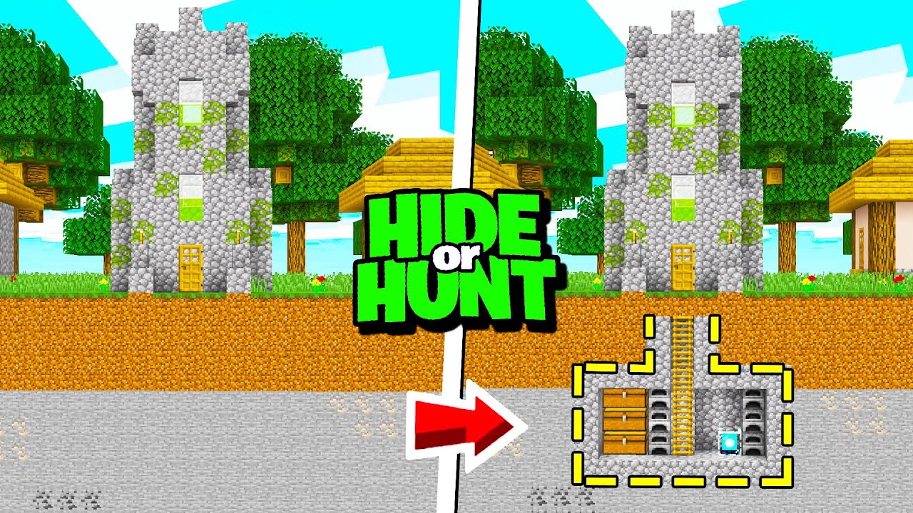 Most Secret Village Base in Minecraft Hide Or Hunt! - YouTube