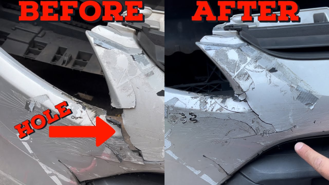 FIXING MY BROKEN Ford Fiesta BUMPER WITH £9 PLASTIC WELDER (STRONGER ...