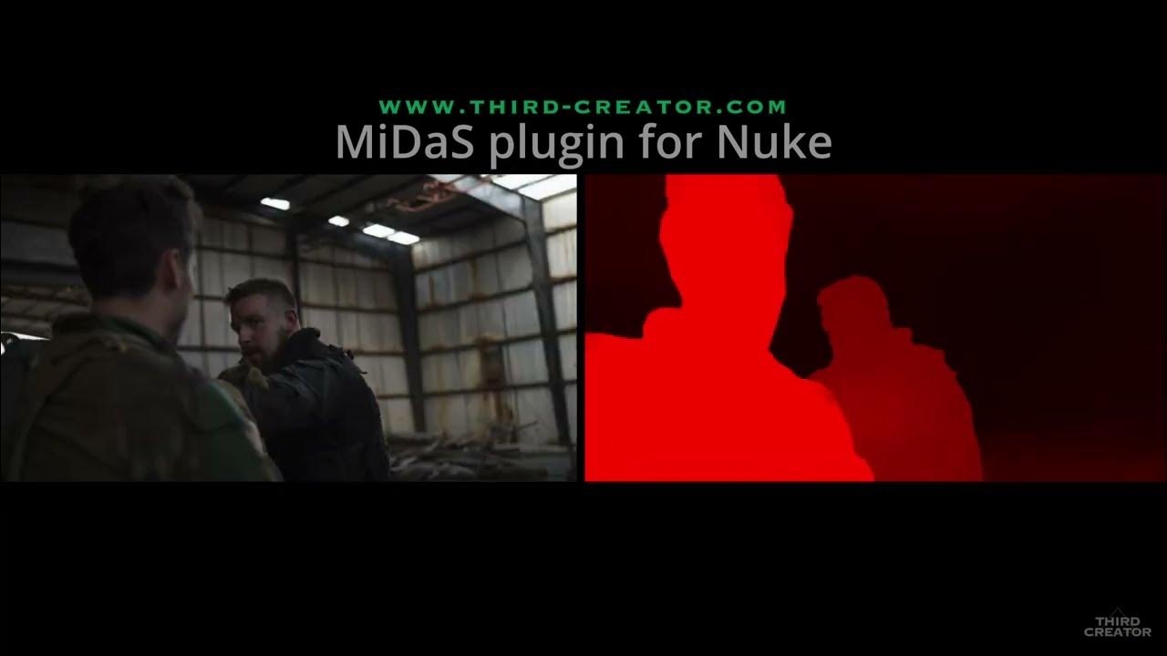Auto depth in Nuke (MiDaS plugin) - YouTube