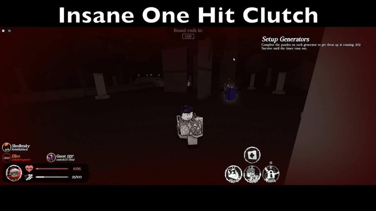 Insane Roblox 1 Hit Clutch - YouTube