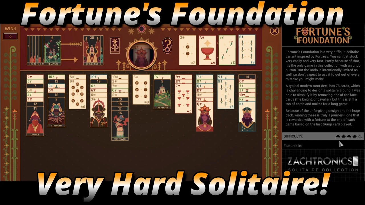 ZacTronics - Fortune's Foundation - Very Hard Solitaire - YouTube
