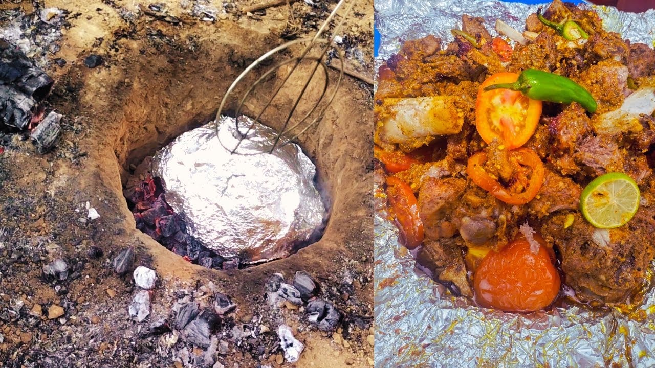 Mutton Dum pukht Recipe wrapped in Aluminium foil and roasted on ...