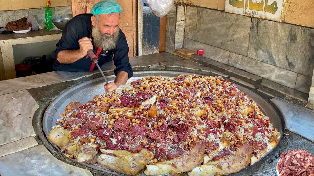 KABULI PULAO RECIPE | Afghani 100 + Kg Giant Rice Meat Prepared ...