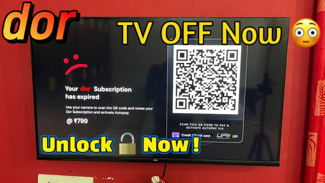 How to Unlock or Recharge dor 43 inch 4K QLED TV 2025 || dor 43 inch TV ...