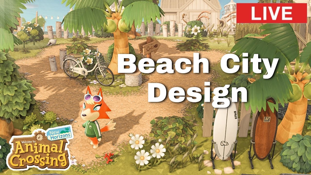 🔴BEACH TOWN ISLAND BUILDING//FILLER AREAS & DECORATING// ANIMAL CROSSING:NEW HORIZONS - YouTube