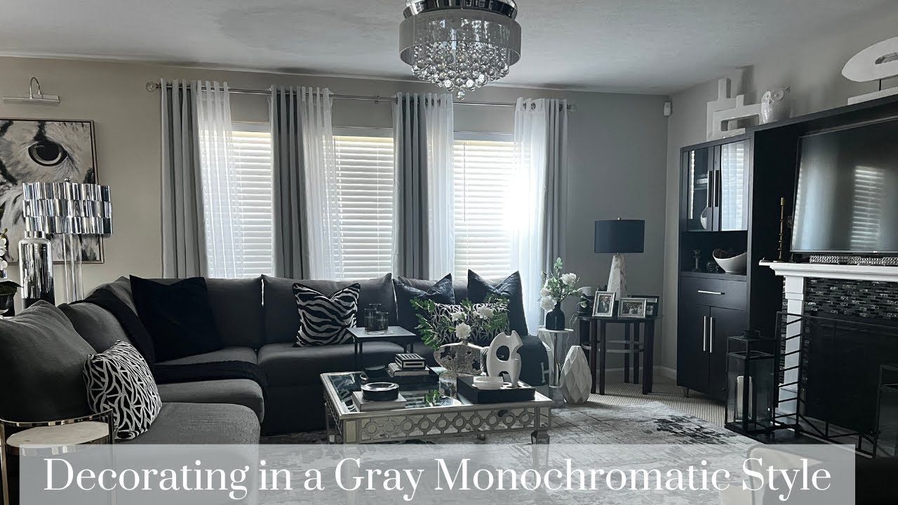 HOW TO DECORATE IN A GREY MONOCHROMATIC STYLE| USING GREY MODERN HOME ...