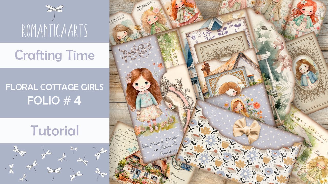 Design Showcase - Floral Cottage Girls Folio Kit #4 - YouTube