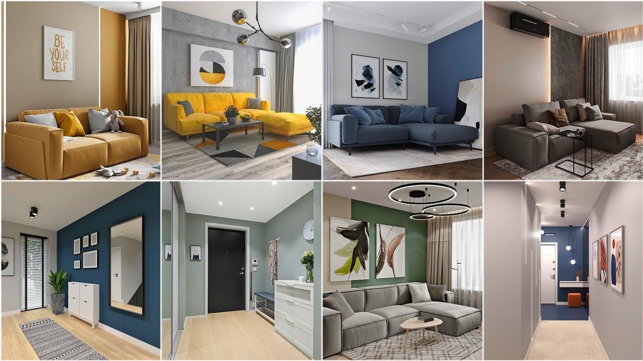 100 Modern Living Room Paint Color Ideas 2024 Hall Colour Combinations ...
