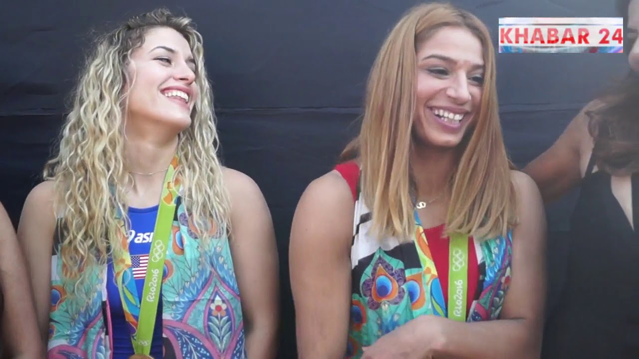 Beach Wrestling , Olympic medalist Marwa Amri & Helen Maroulis2 - YouTube