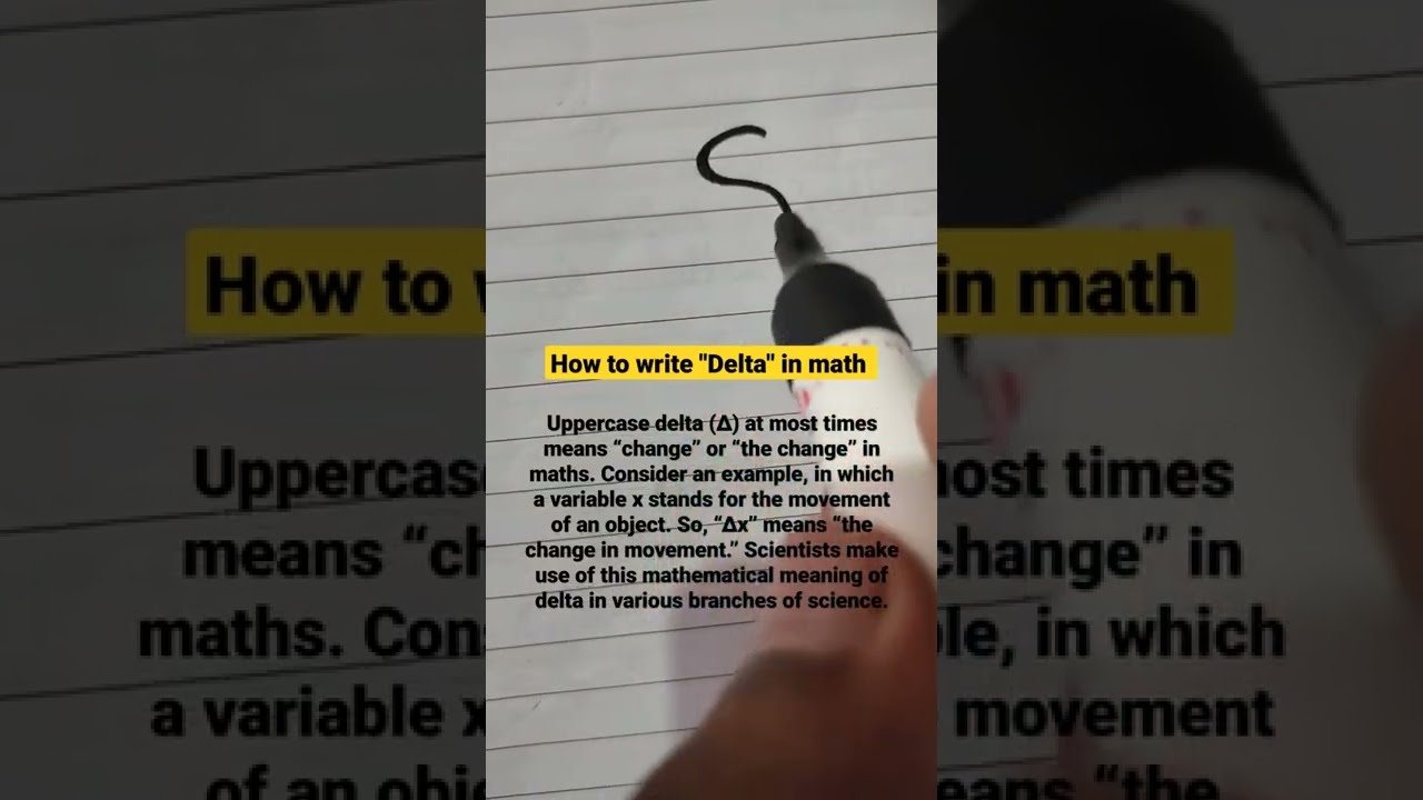 How To Write Delta In Math shorts maths mathematics algebra delta How To Write Delta In Math shorts maths mathematics algebra delta