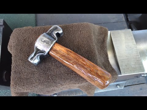 Blacksmithing - Making a Wooden Chisel / Plane style Hammer - YouTube