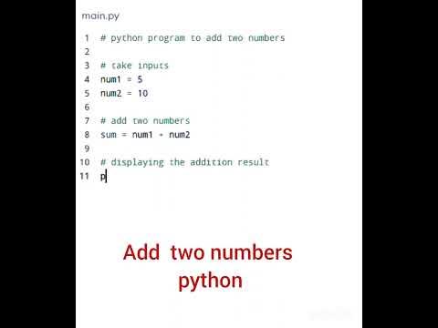 Add Two Number In Python Program #coder #coders #codered #coderlife # 