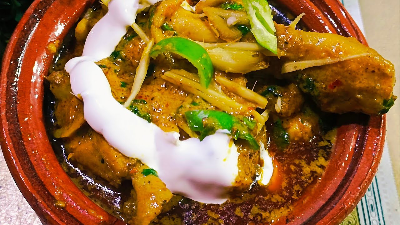 restaurant style ginger chicken | chicken ginger recipe | chicken handi ...