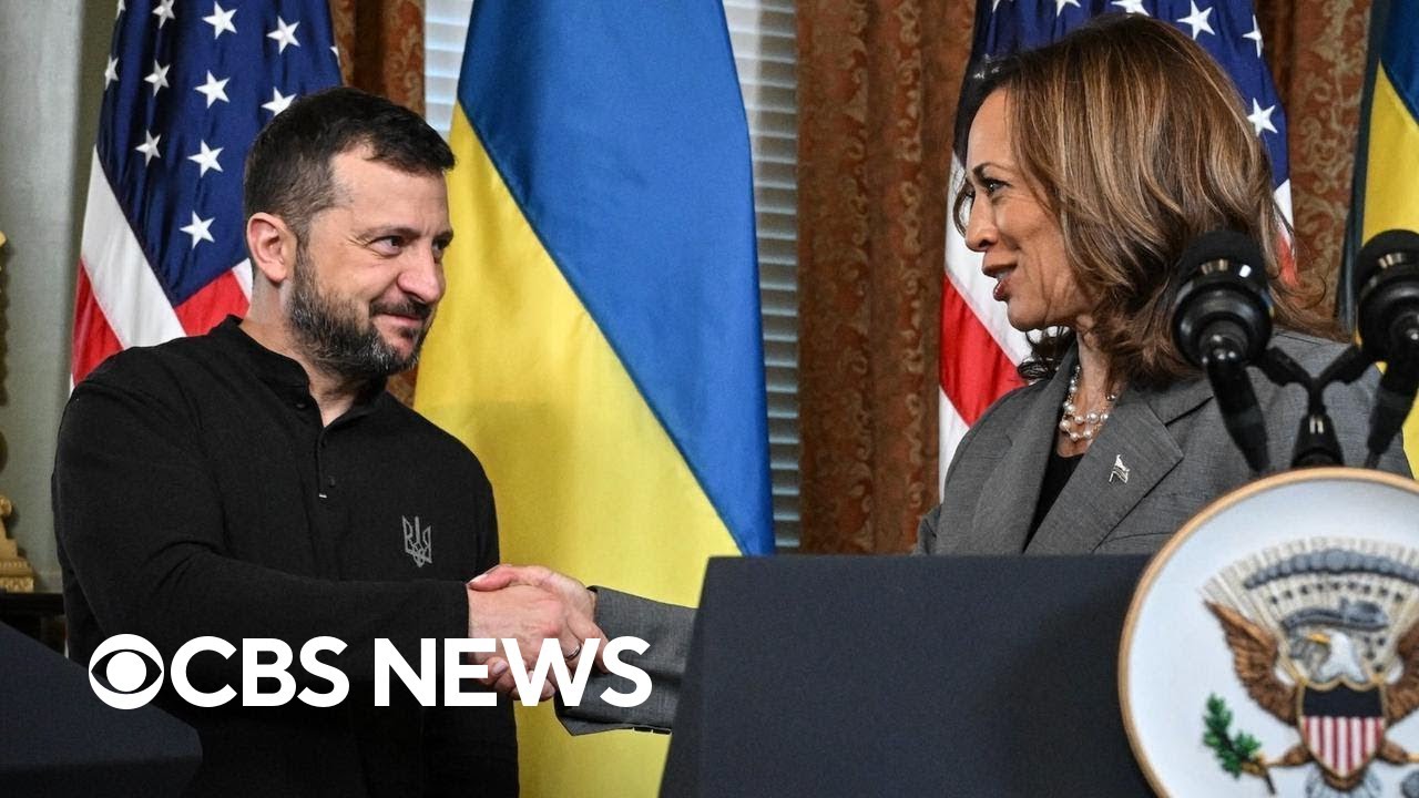 Kamala Harris, Ukrainian President Volodymyr Zelenskyy address ...