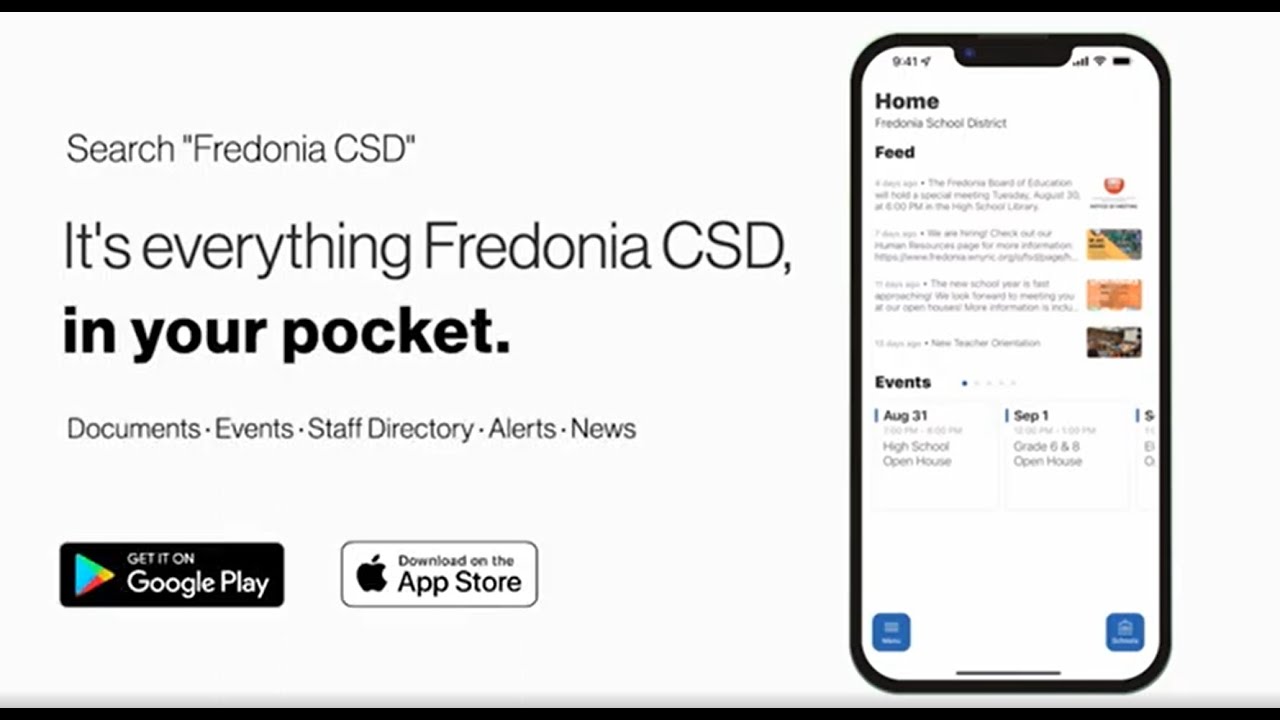 Download the Fredonia CSD app now! - YouTube