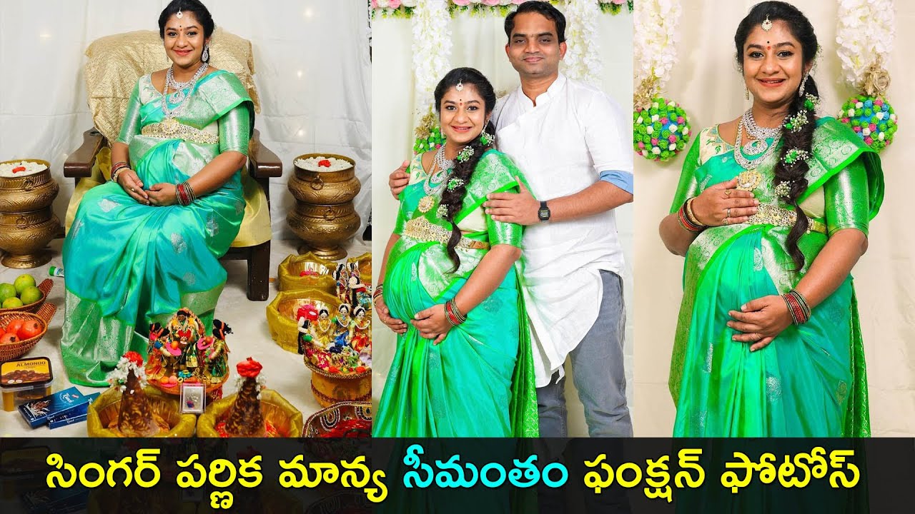 Singer Parnika Manya seemantham function photos | Parnika NEW baby ...