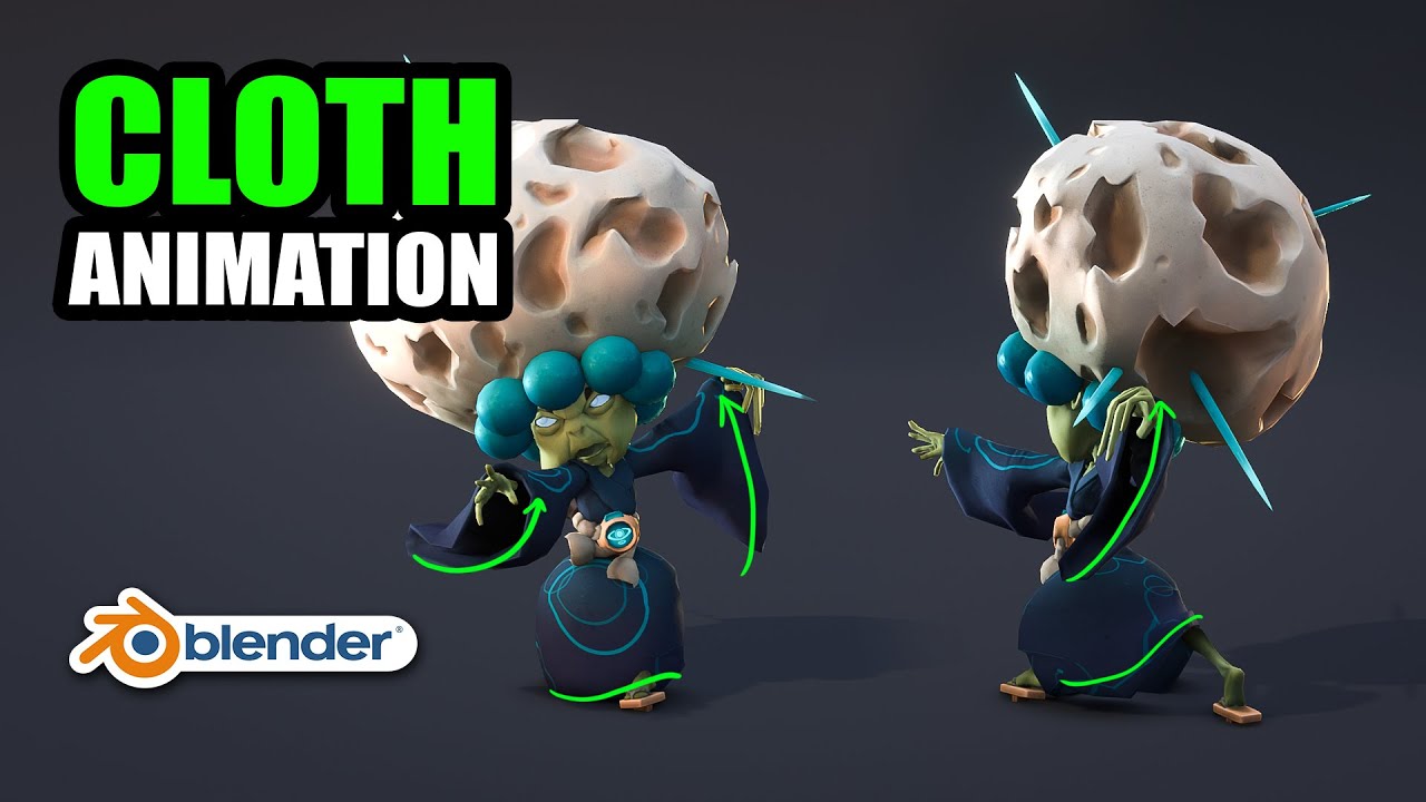 Hand keyed cloth animation in Blender - YouTube