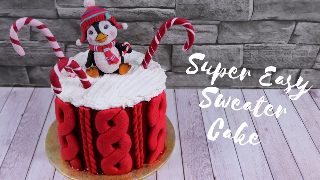 Simple Sweater Cake NO MOULDS - YouTube