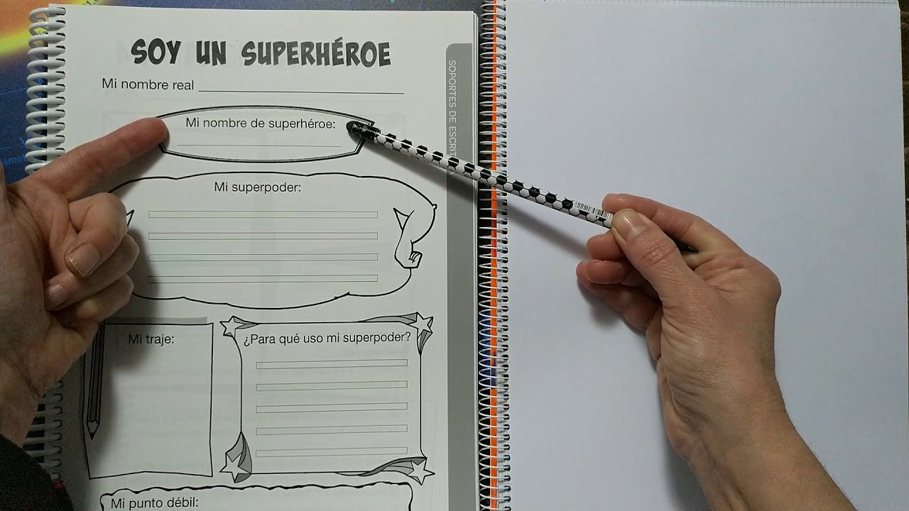 ESCRITURA. Ficha: Soy un súperhéroe. - YouTube