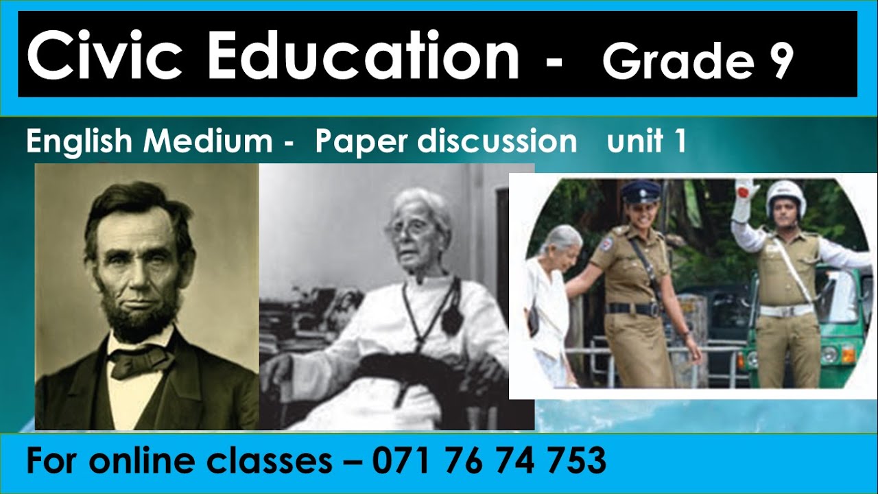 Civic Education -Grade 9 unit 1 (Paper discussion) - YouTube