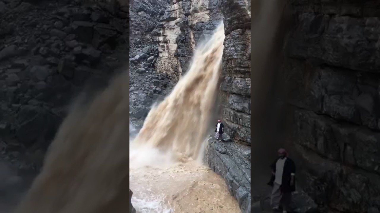 Rain waterfall at Jabal jais ,Ra's al khaima UAE/March 24/2017 - YouTube