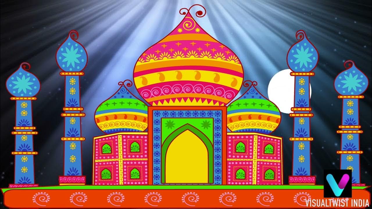 Taj Mahal Cartoon Loops 2 | Loop | Mapping | Free Graphics - Youtube