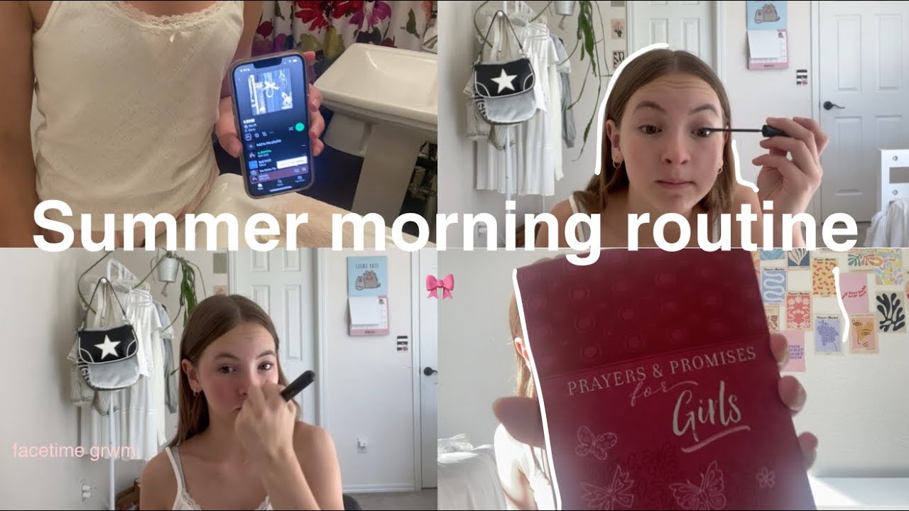 Summer morning routine 🎀🫧🍵 - YouTube