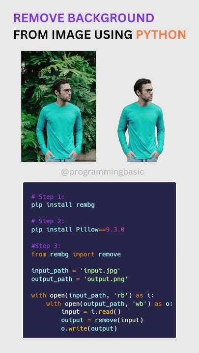 Remove Background from Image - Python | Python project - YouTube