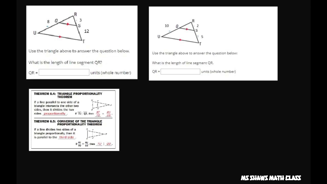 Find The Length Of Each Segment Triangle Proportionality Theorems Find The Length Of Each Segment Triangle Proportionality Theorems