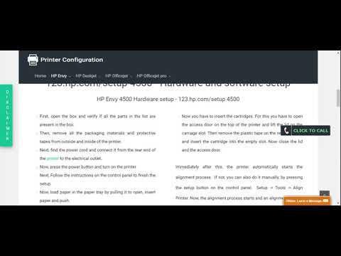hp envy 4500 wireless printer setup - www.hp123-hp.com/ - YouTube