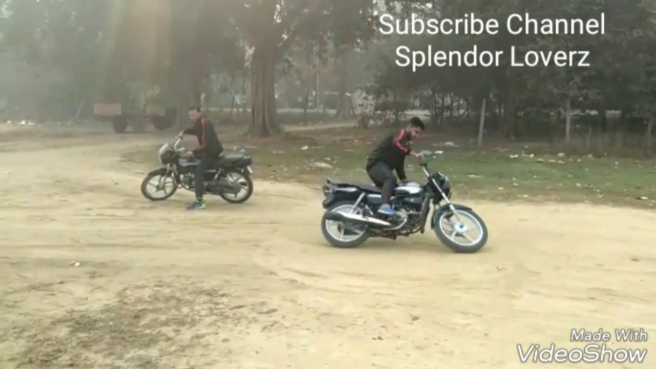 Modified Splendor In Punjab | Stunts | Modifications in India - YouTube
