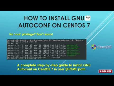 How to install Autoconf on CentOS/ RHEL 7 from source - YouTube
