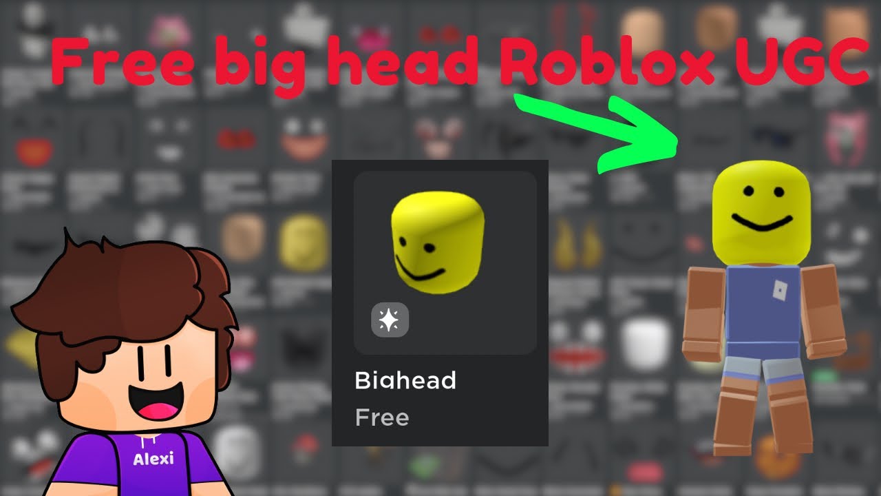 Free big head Roblox UGC - YouTube